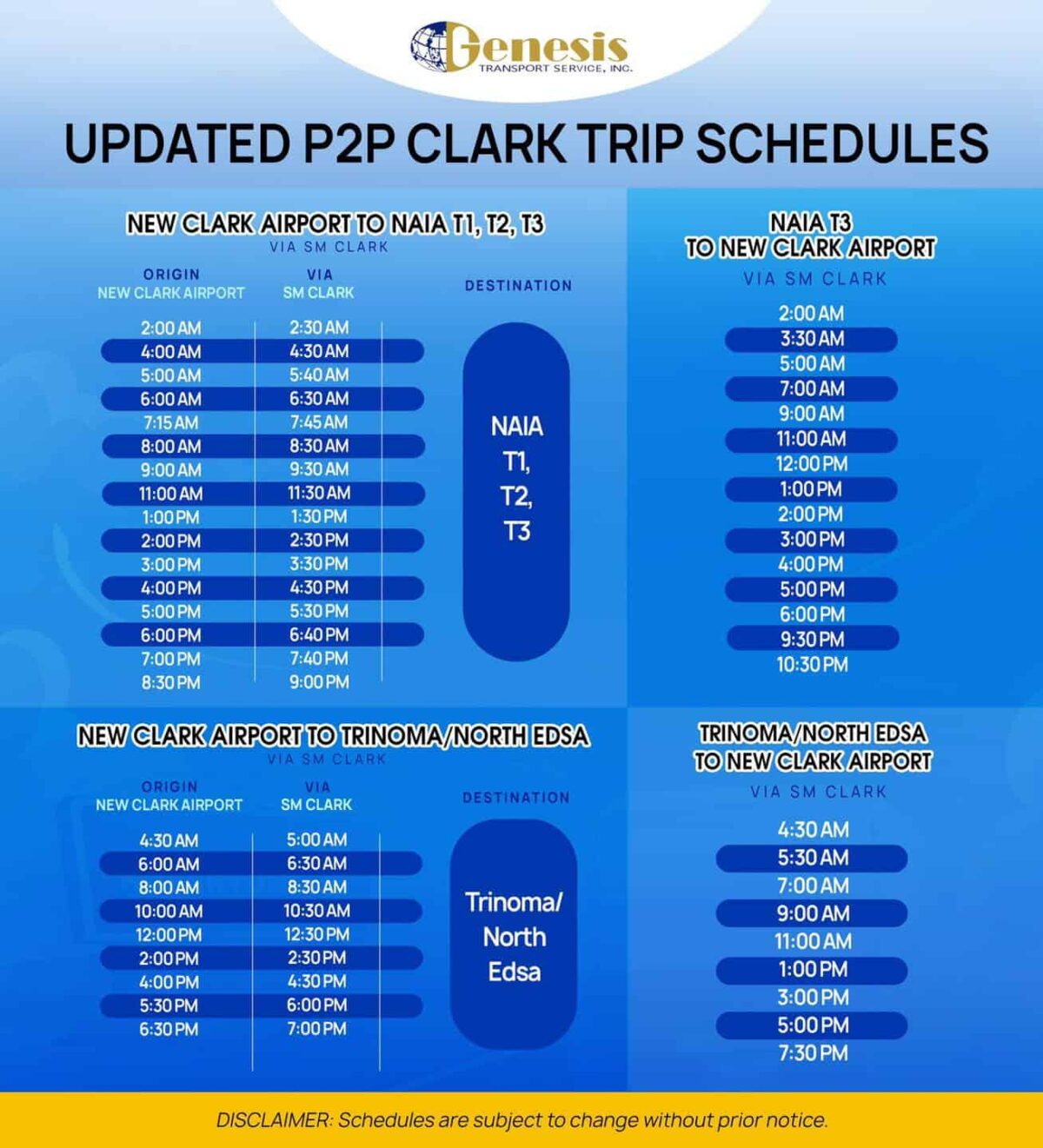 クラークからマニラに移動する方法！P2Pの長距離バスでケソンシティのTrinomaへ向かう