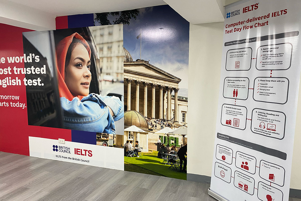 セブのIELTS公式試験会場のCPILS！さすがにIELTS対策をしている生徒が多かった。